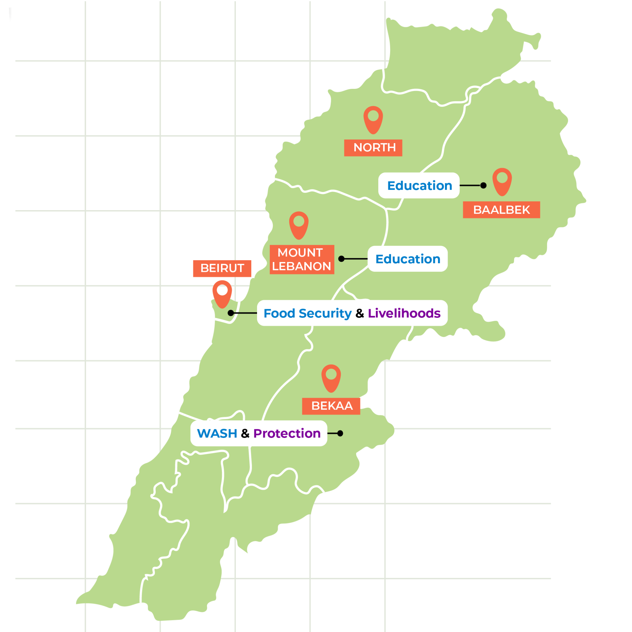 Where We Work | ADRA Lebanon